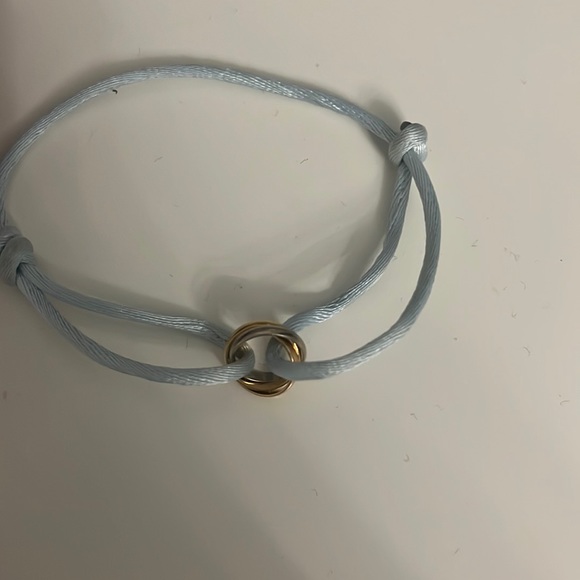 Cartier | Jewelry | Cartier Trinity With A Light Blue String | Poshmark